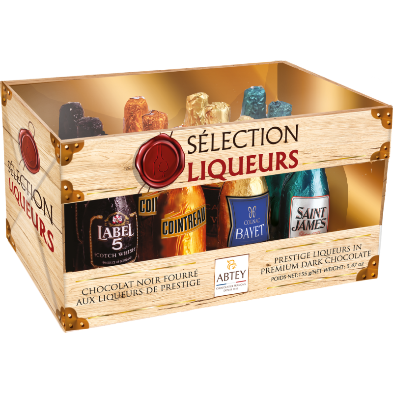 Botellas de Chocolate Rellenas de Licor Abtey, chocolate frances ...